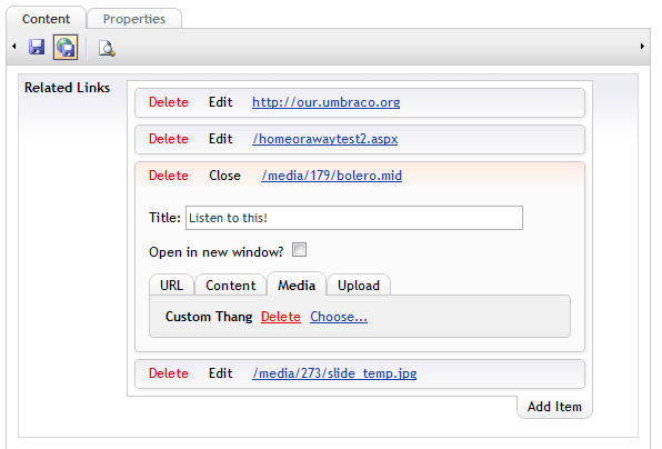 Multi-URL Picker - uComponents